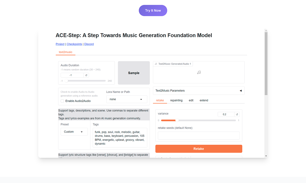 Ace Step - Tools AI Online | Tools AI Online