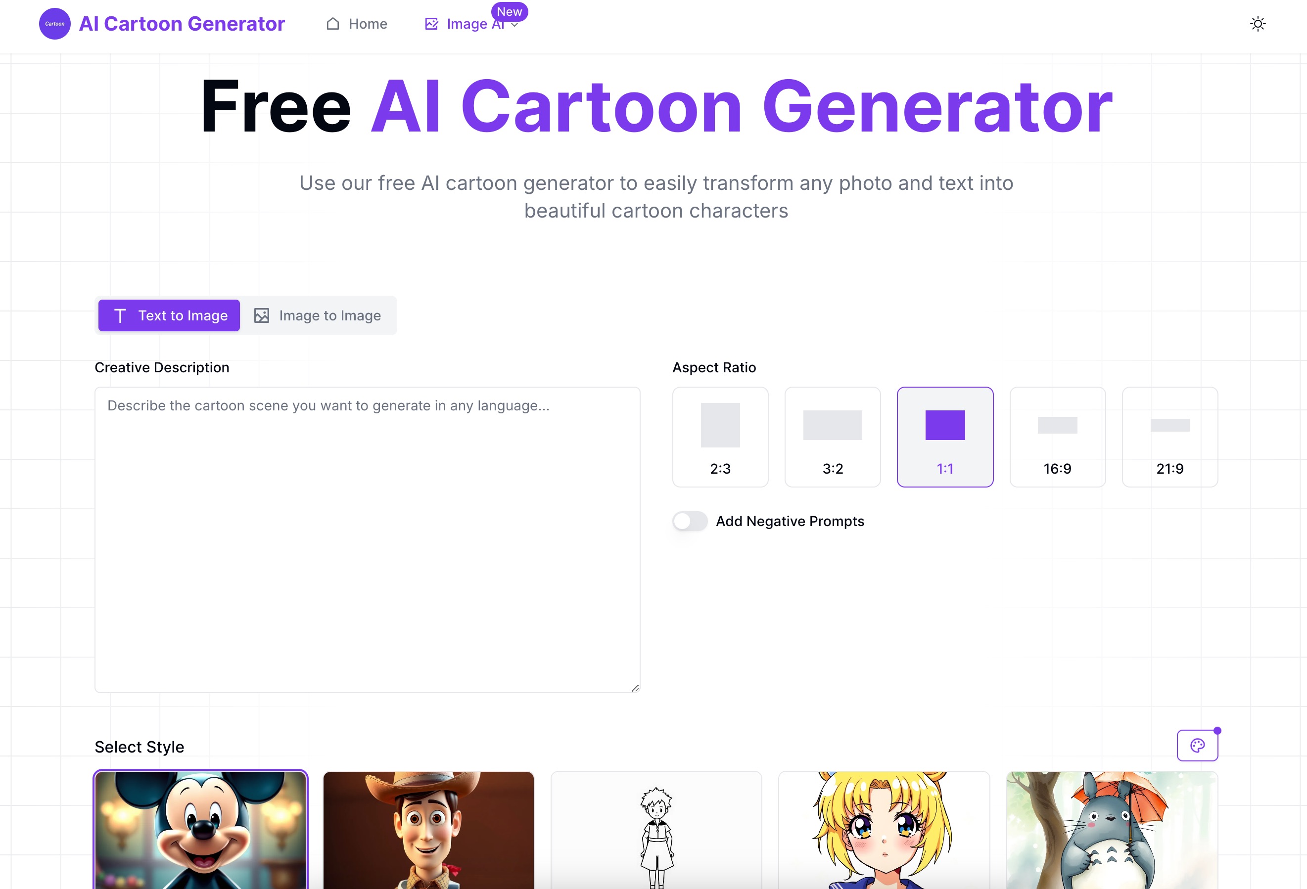 AI Cartoon Generator - Tools AI Online | Tools AI Online