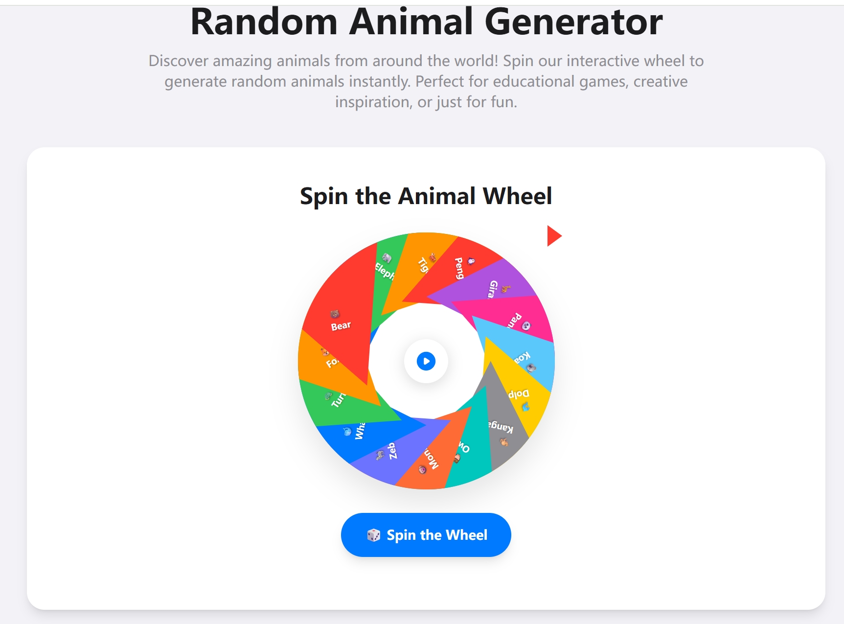 Animal Generator - Tools AI Online | Tools AI Online