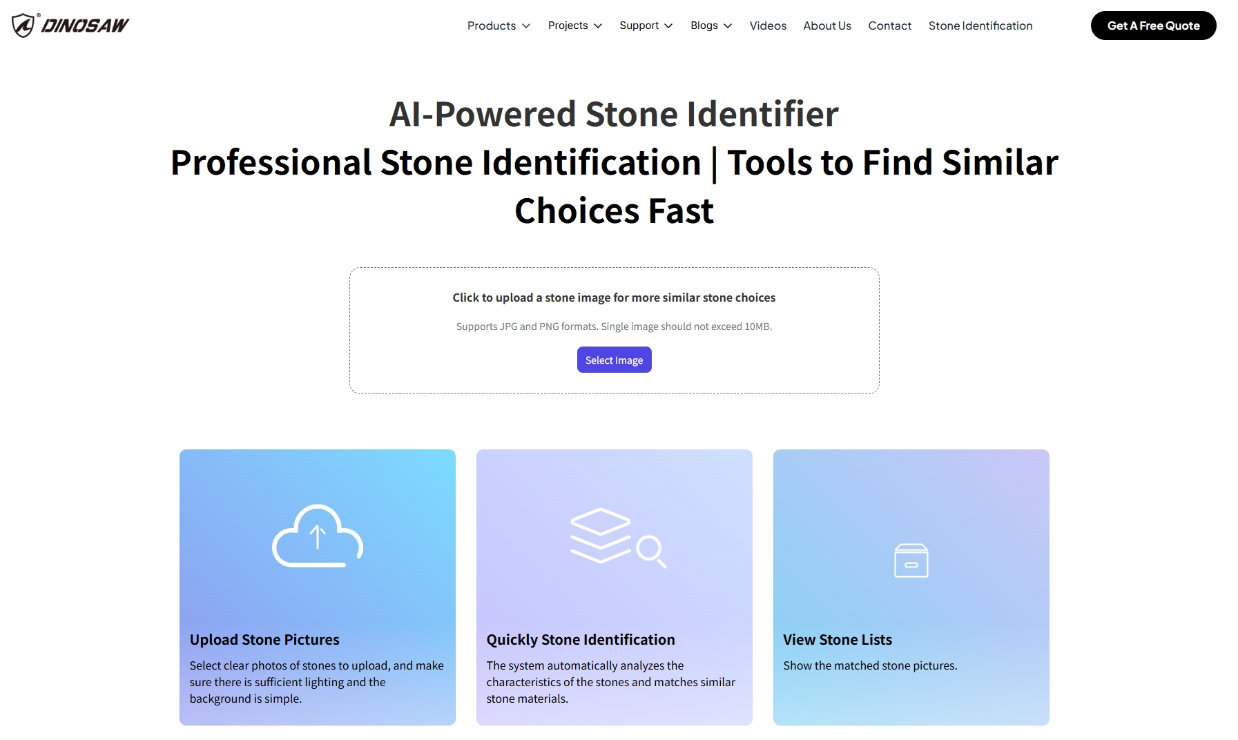 Dinosaw AI Stone Identifier - Tools AI Online | Tools AI Online