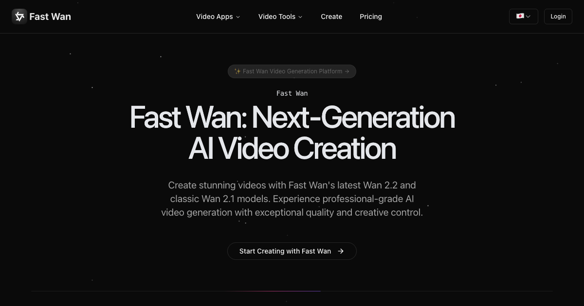 Fast Wan - Tools AI Online | Tools AI Online