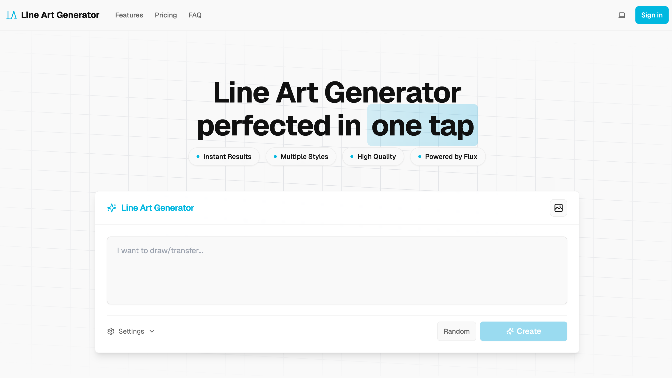 Line Art Generator - Tools AI Online | Tools AI Online