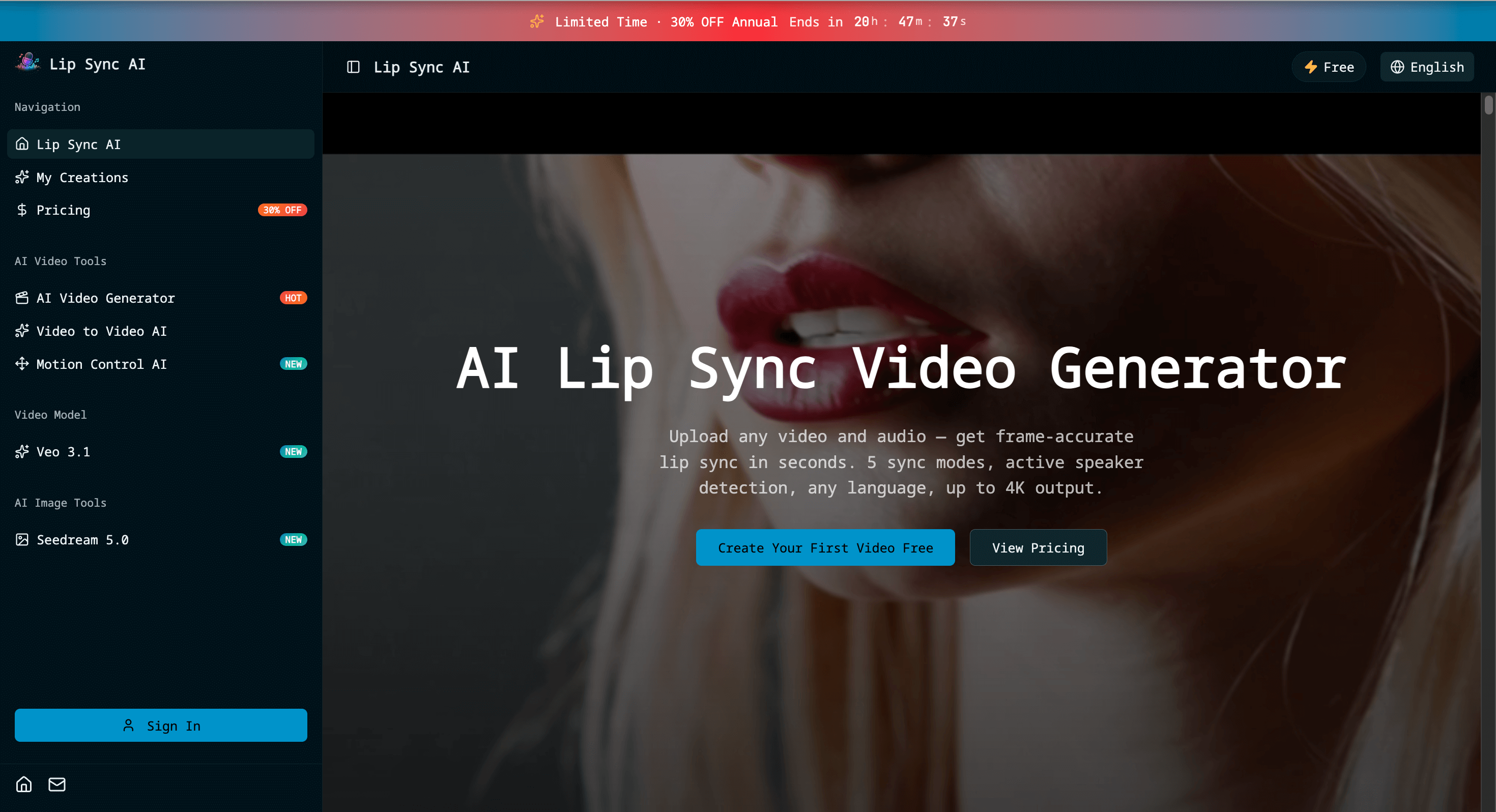 Lip Sync AI - Tools AI Online | Tools AI Online