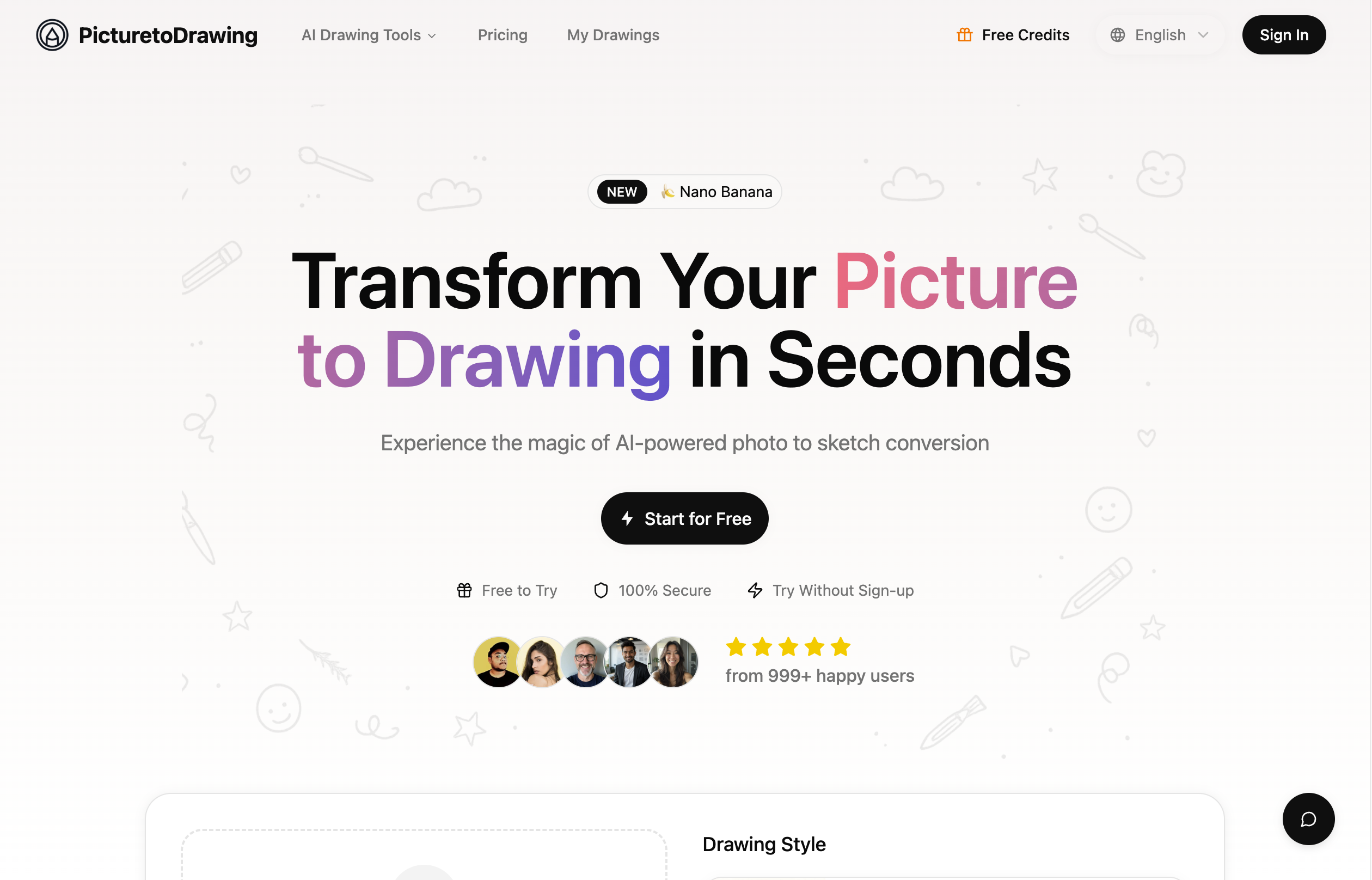 Picture to Drawing - Tools AI Online | Tools AI Online