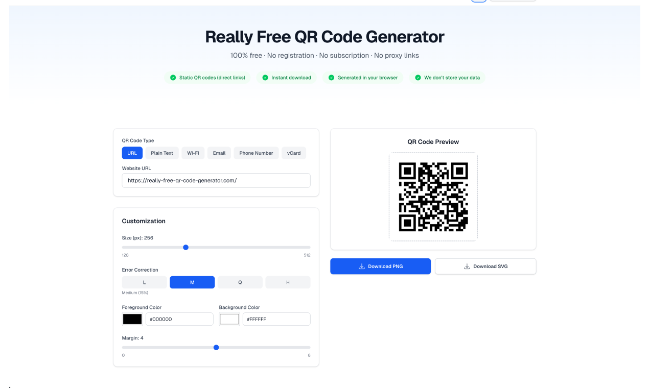 Really Free QR-code Generator - Tools AI Online | Tools AI Online