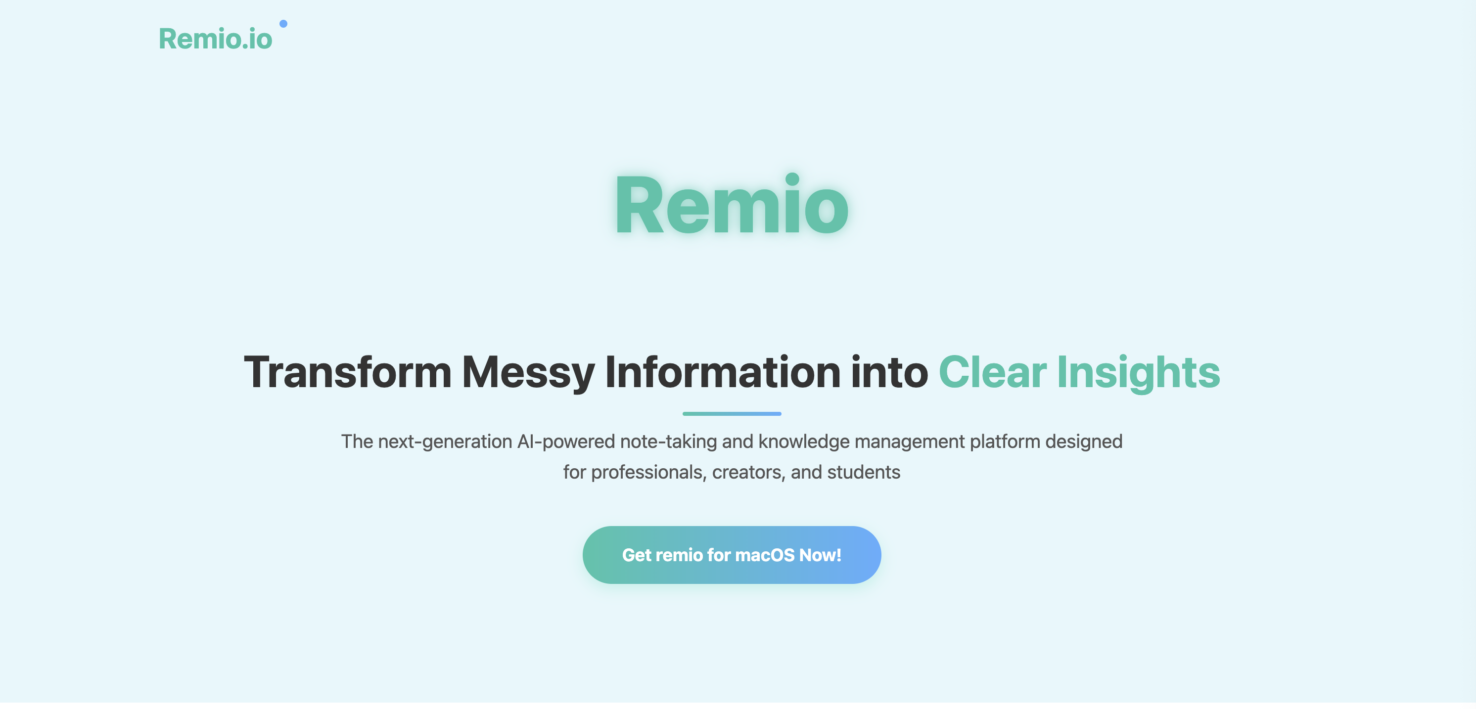 Remio AI knowledge management - Tools AI Online | Tools AI Online
