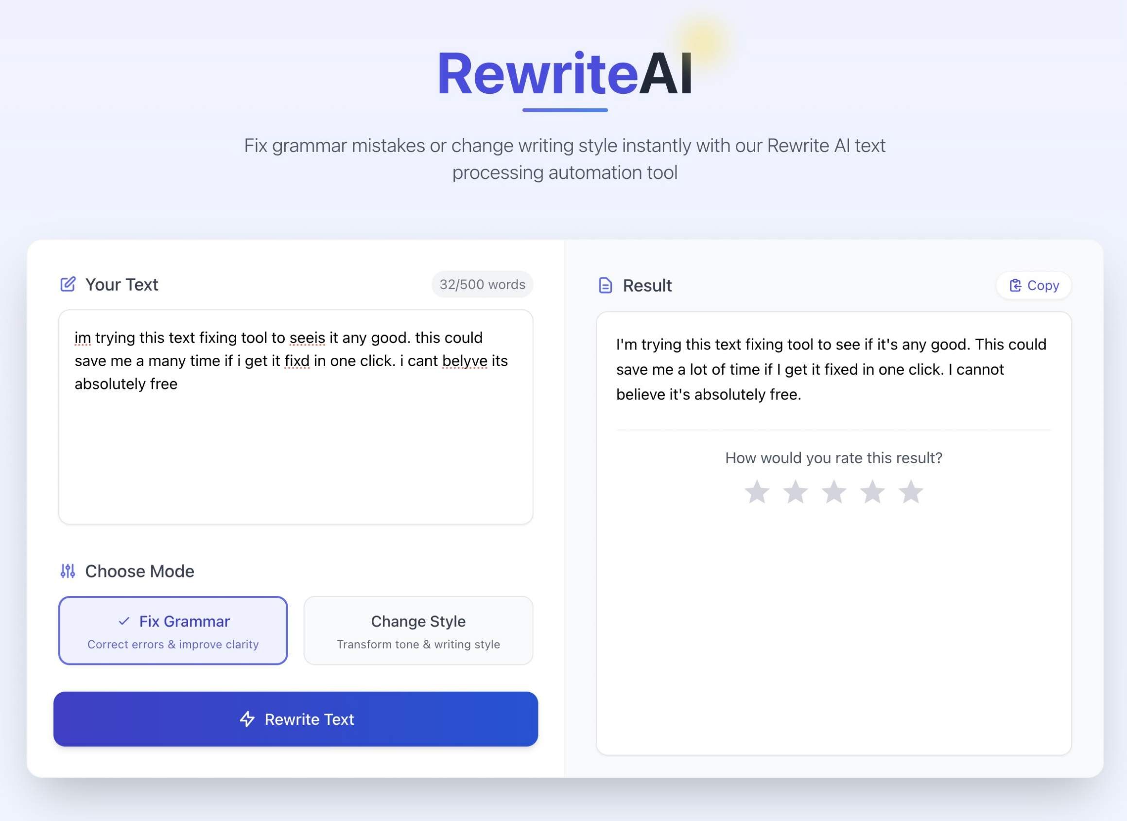 Rewrite AI - Tools AI Online | Tools AI Online