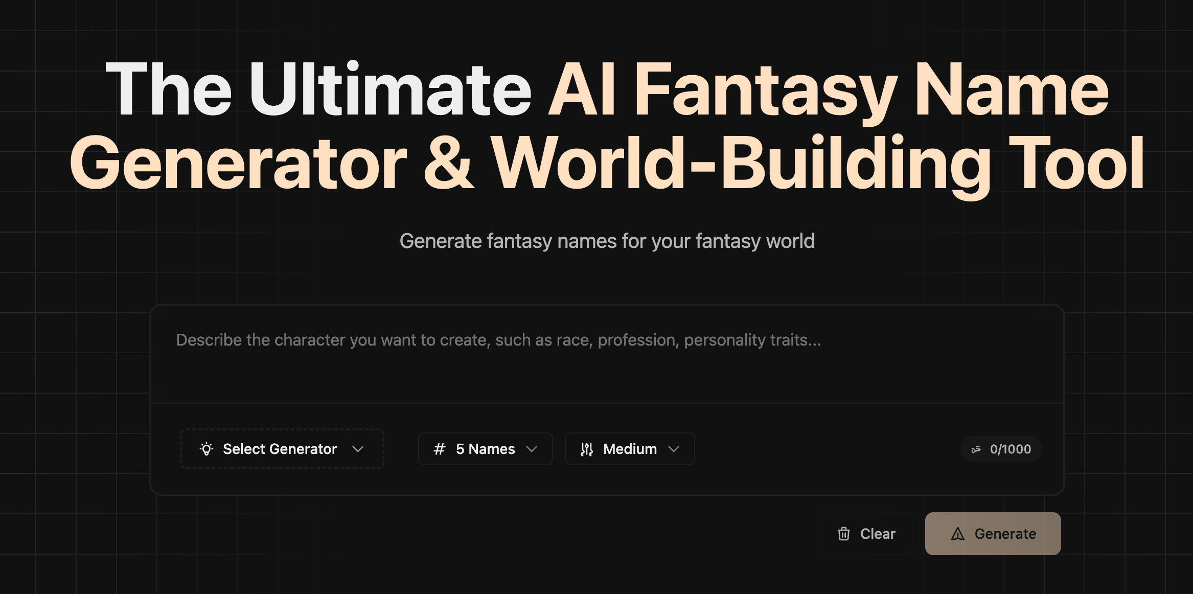 The Ultimate AI Fantasy Name Generator | Nomenus - Tools AI Online ...