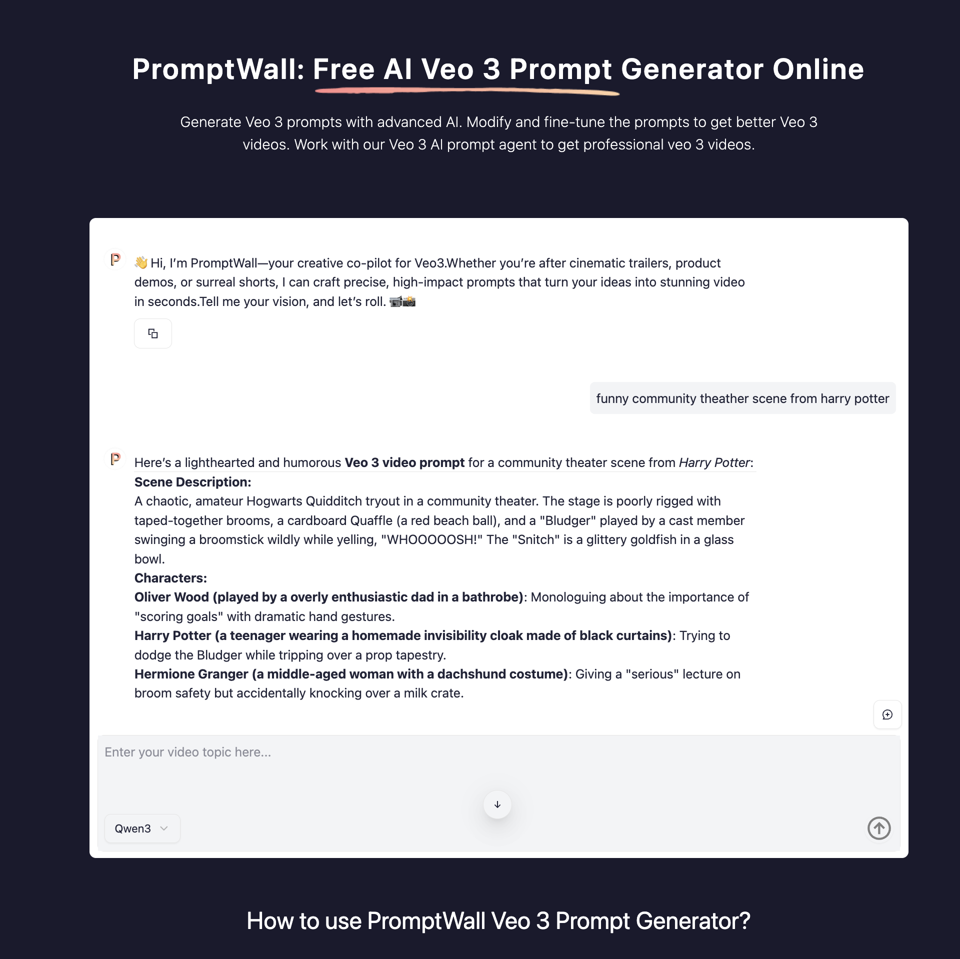 Veo 3 Prompt Generator - Tools AI Online | Tools AI Online