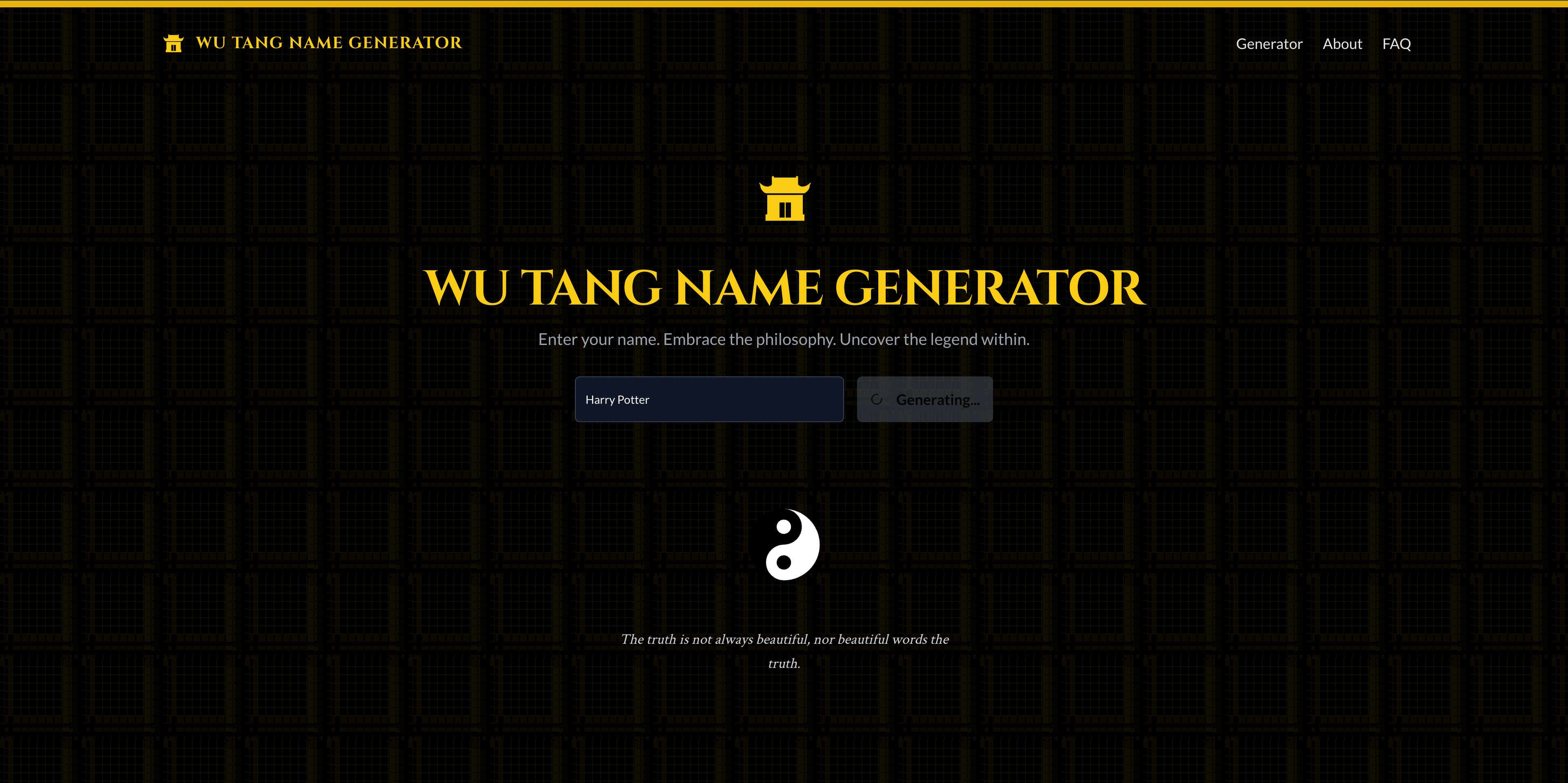 Wu-Tang Name Generator - Tools AI Online | Tools AI Online
