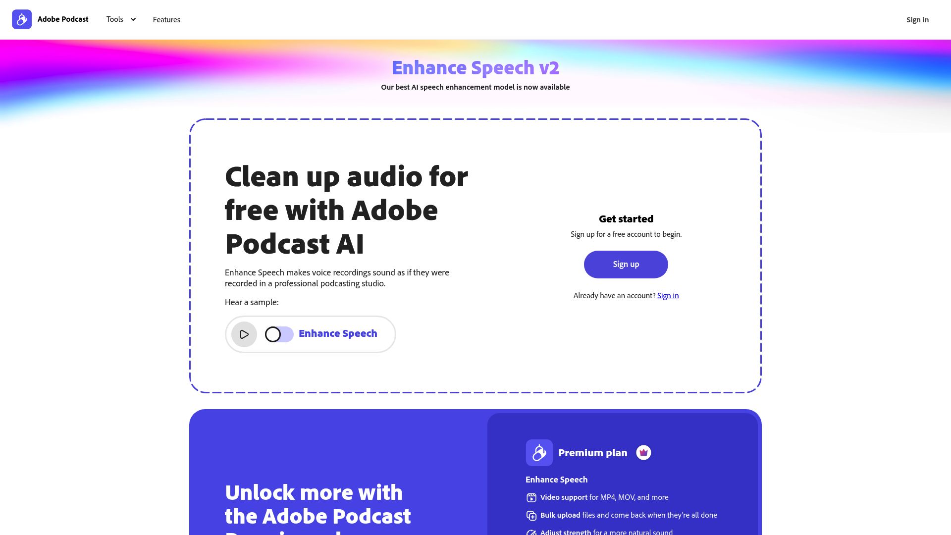 Adobe Speech Enhancer - Tools AI Online | Tools AI Online