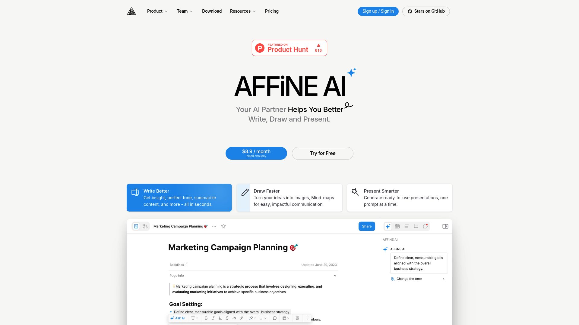 AFFiNE - Tools AI Online | Tools AI Online
