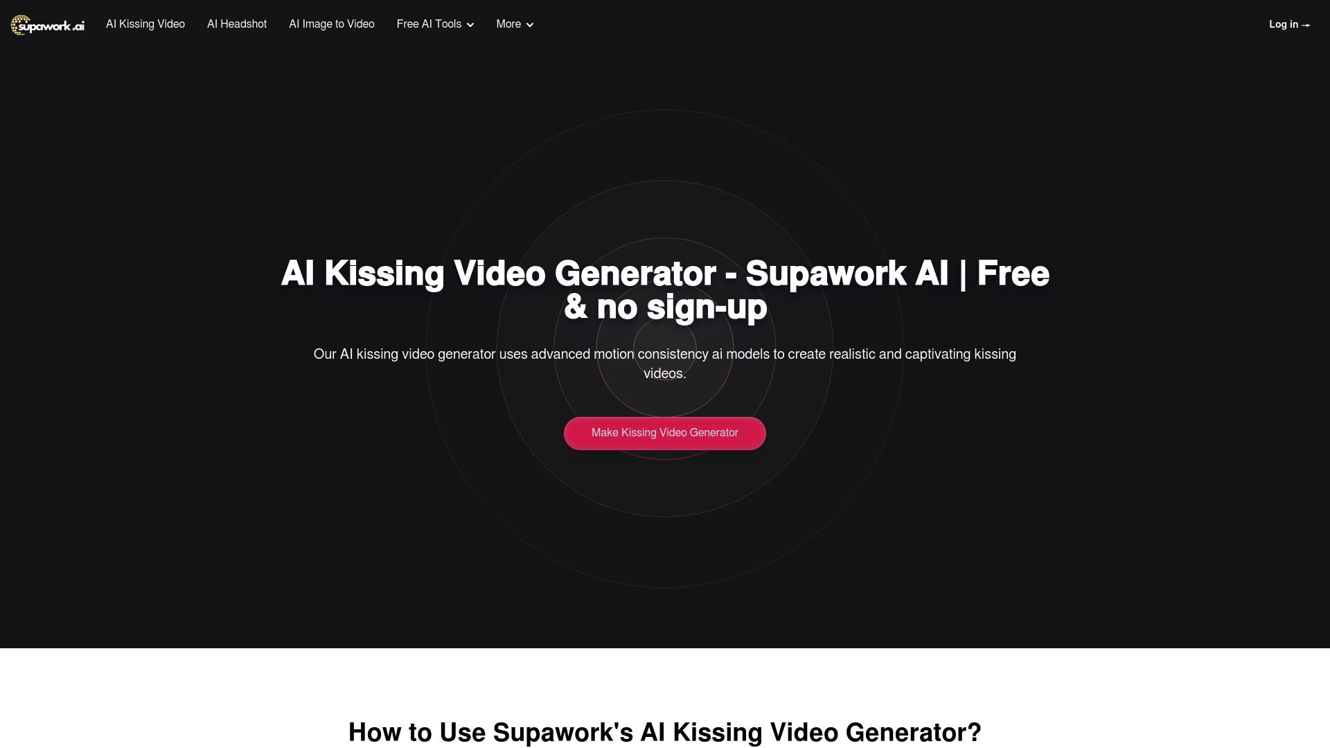 AI Kissing Video Generator – Supawork AI | Free & no sign-up - Tools AI ...