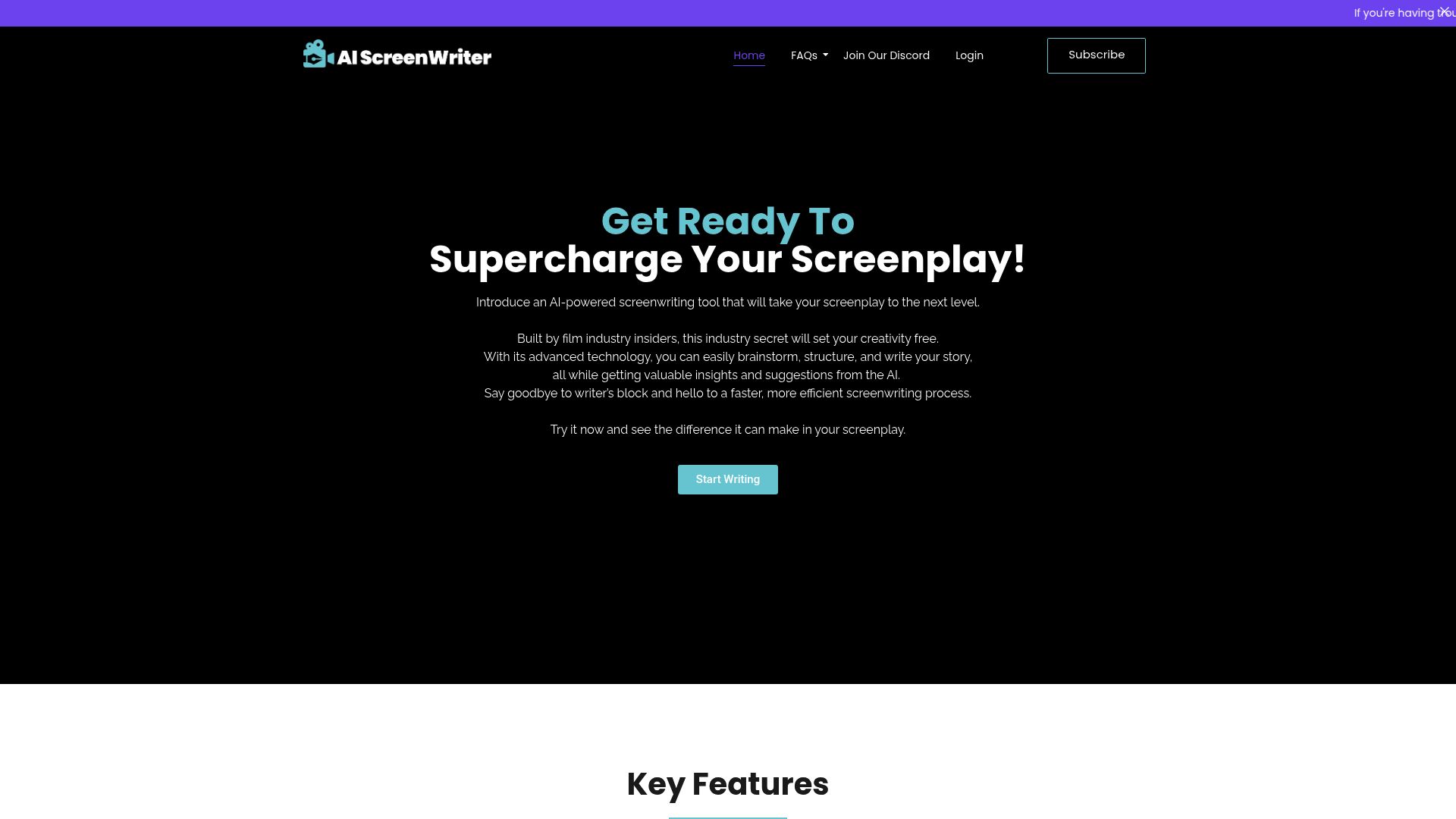 AI Screenwriting Tool - Tools AI Online | Tools AI Online