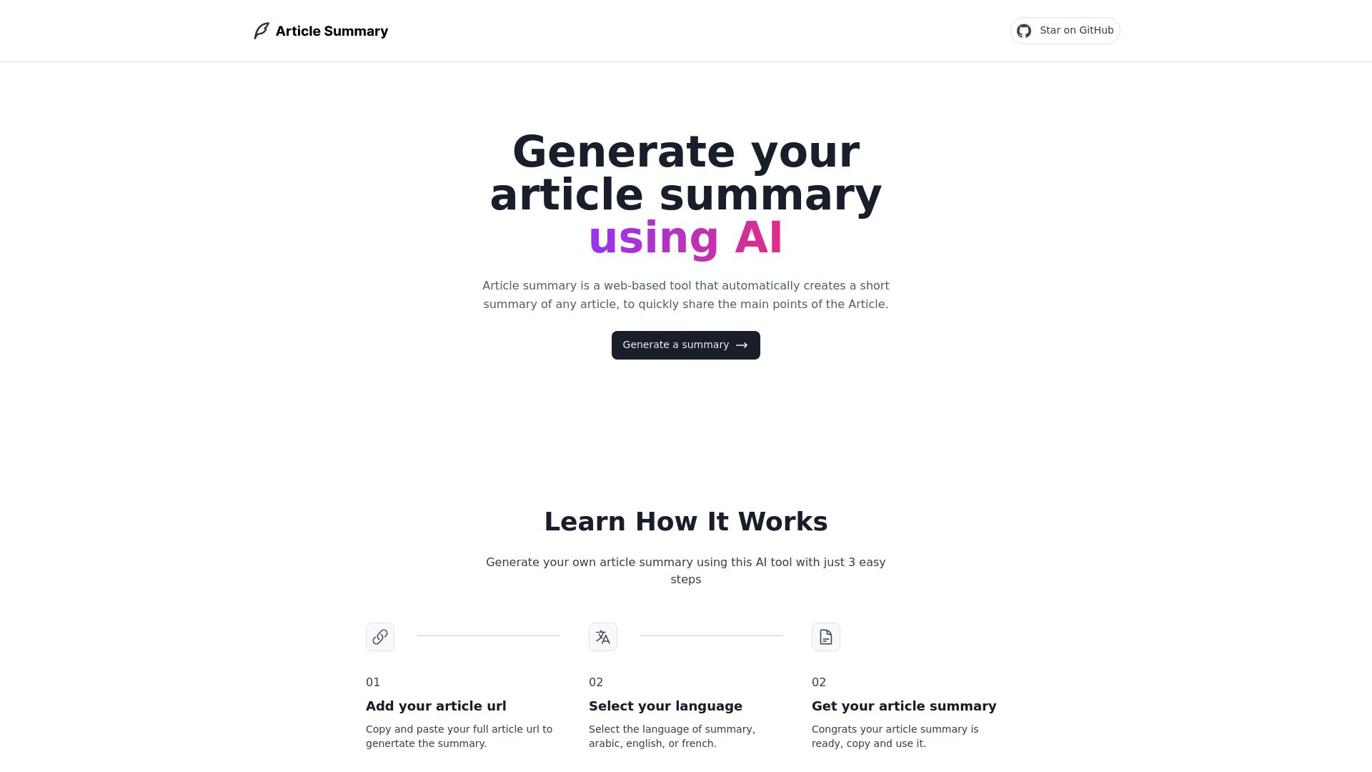 Article Summary - Tools AI Online | Tools AI Online