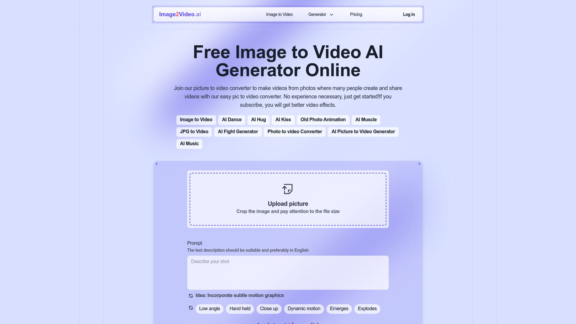 Image2Video.ai – Image to Video AI Converter - Tools AI Online | Tools ...