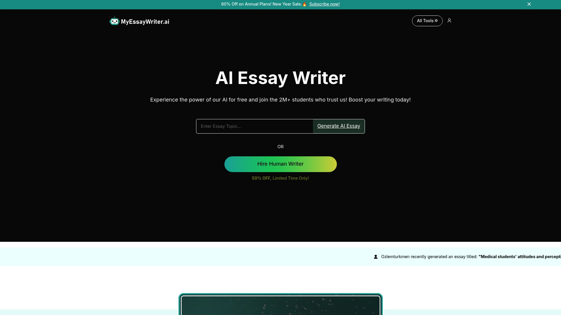 MyEssayWriterAI - Tools AI Online | Tools AI Online