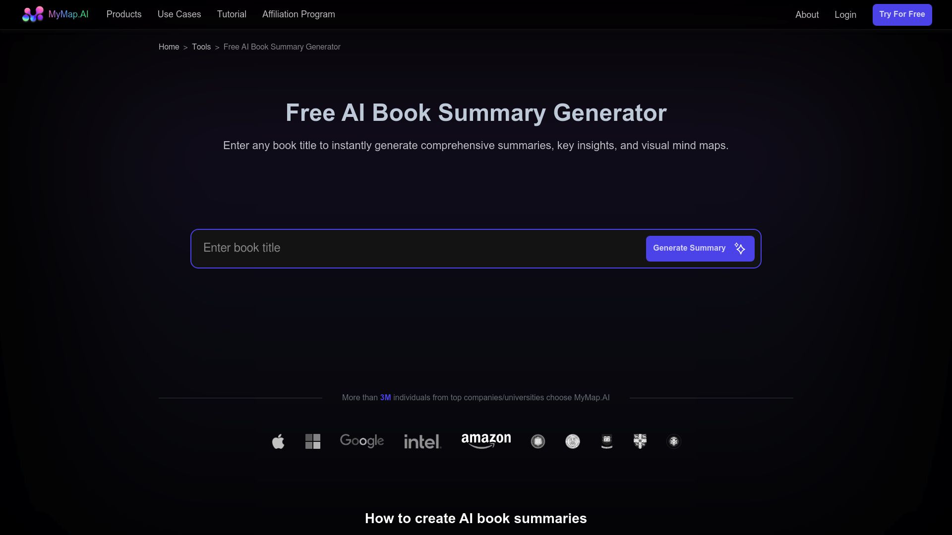 MyMap.AI Book Summarizer - Tools AI Online | Tools AI Online
