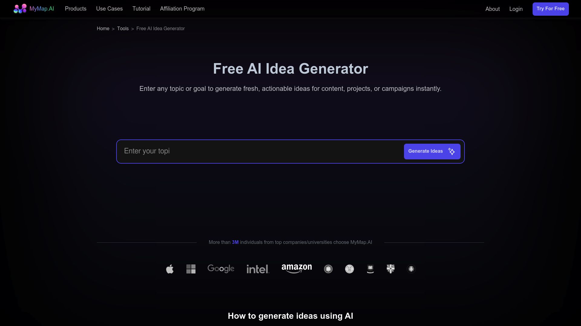 MyMap.AI Idea Generator - Tools AI Online | Tools AI Online