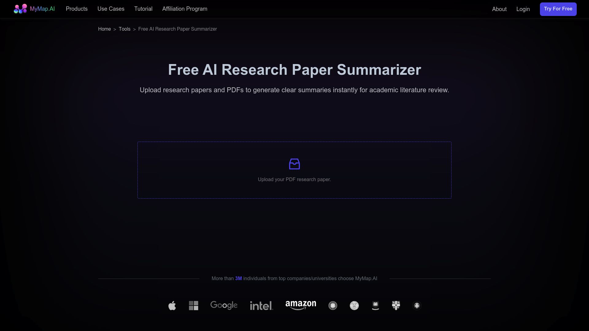 MyMap.AI Research Paper Summarizer - Tools AI Online | Tools AI Online