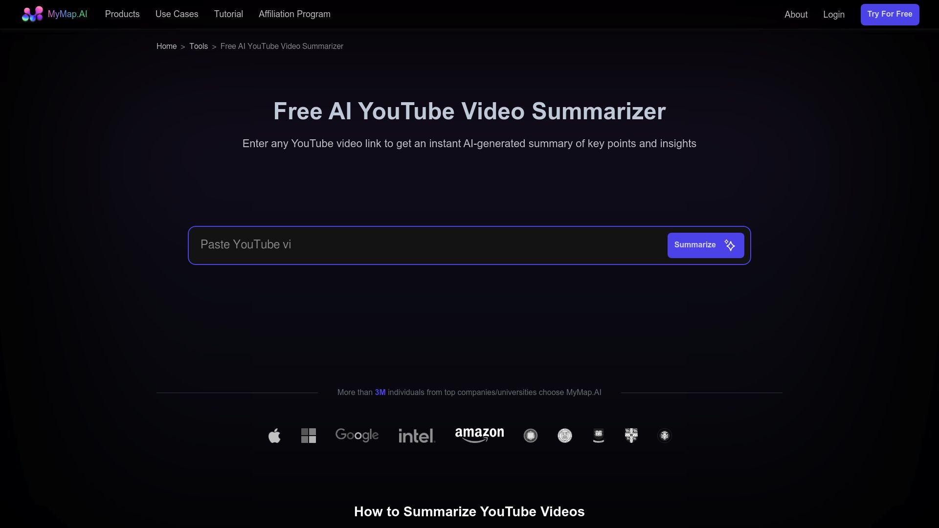 MyMap.AI YouTube Summarizer - Tools AI Online | Tools AI Online