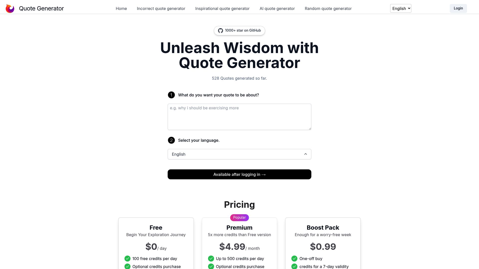 Quote Generator - Tools AI Online | Tools AI Online