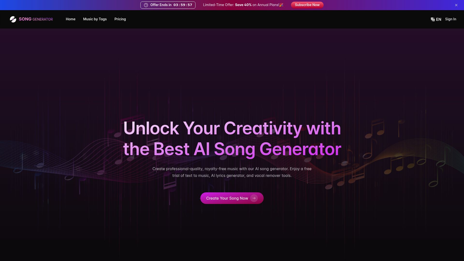 SongGenerator.io: AI Music Generator Free Online - Tools AI Online ...