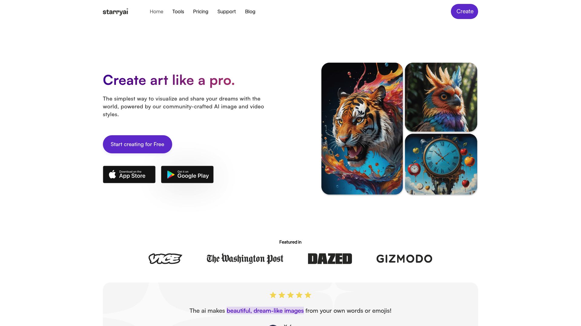 StarryAI - Tools AI Online | Tools AI Online