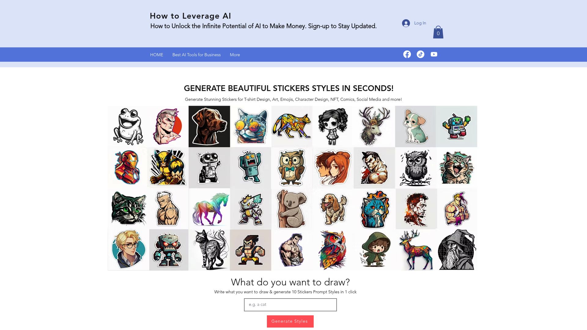 Sticker Prompt Generator - Tools AI Online | Tools AI Online