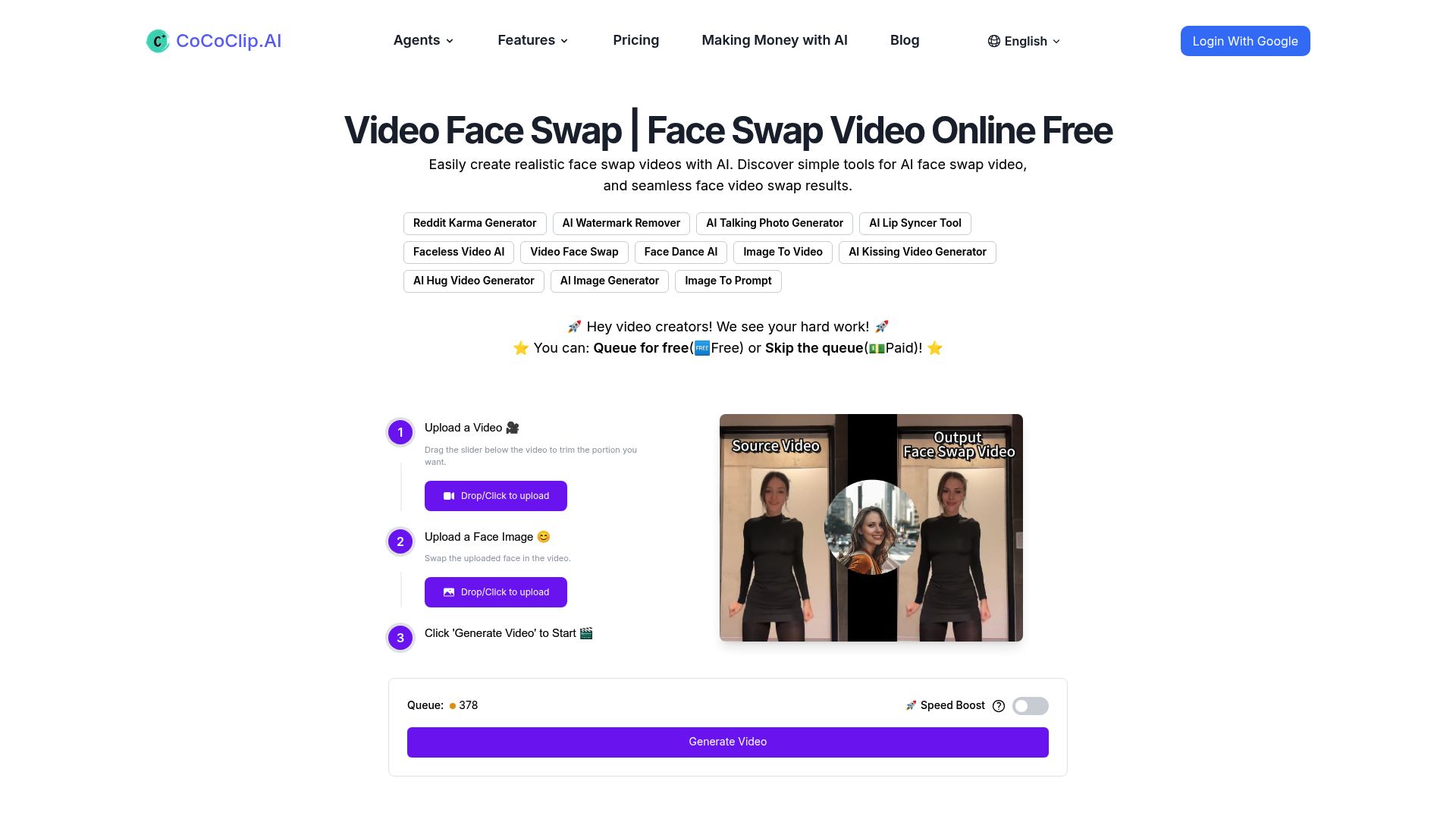 Video Face Swap AI - Tools AI Online | Tools AI Online
