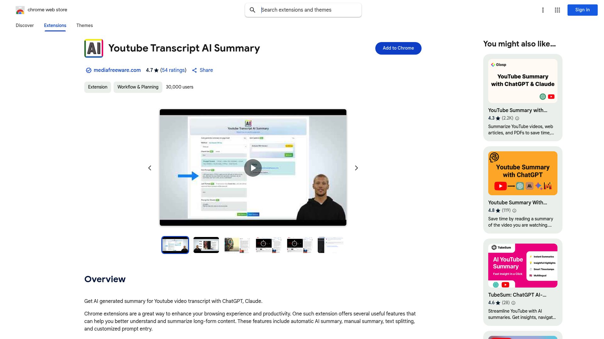 Youtube Transcript AI Summary - Tools AI Online | Tools AI Online